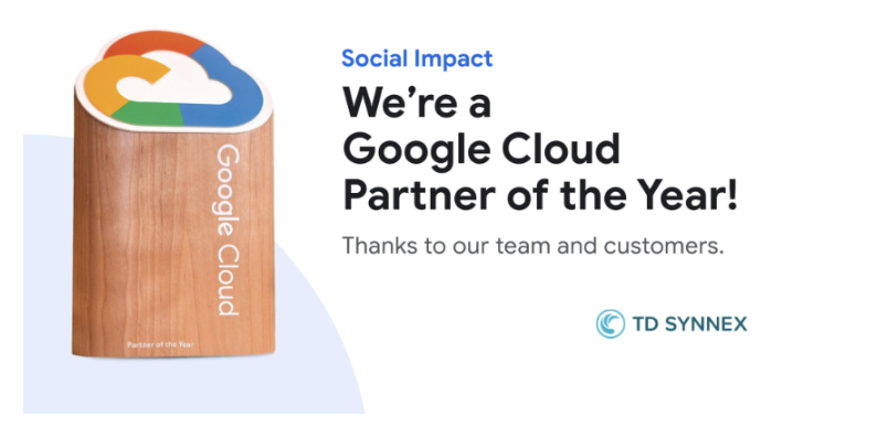Gewonnen: Den "Google Cloud Global Social Impact Partner of the Year"-Award - TD SYNNEX Blog DE